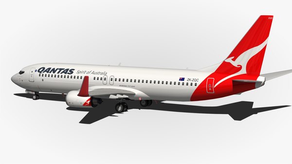 boeing qantas 3d model