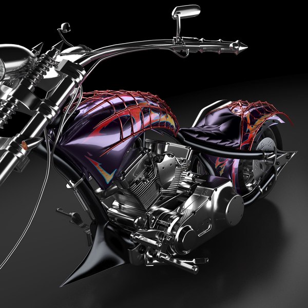 chopper bike 3d model