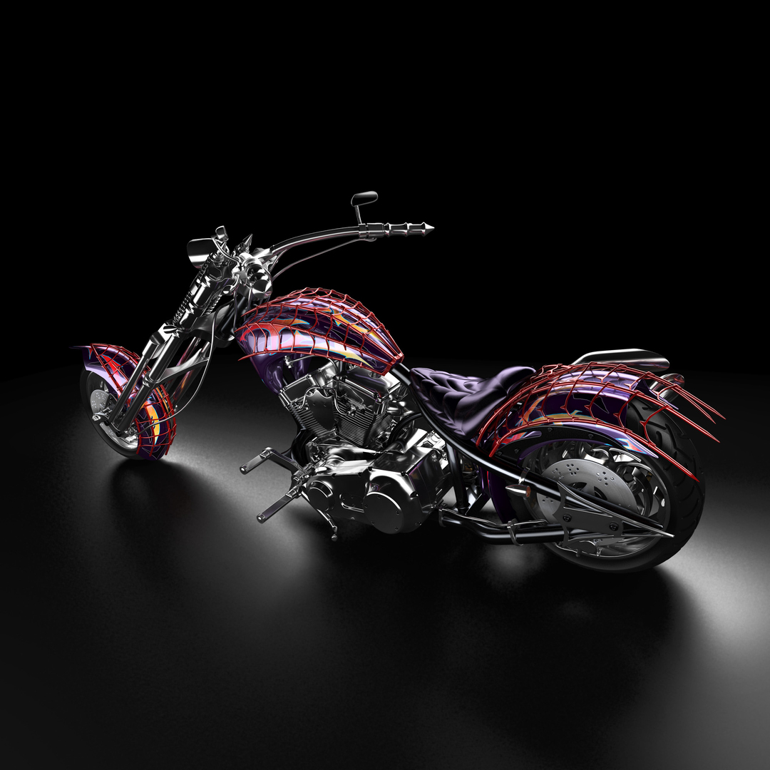 chopper bike 3d model