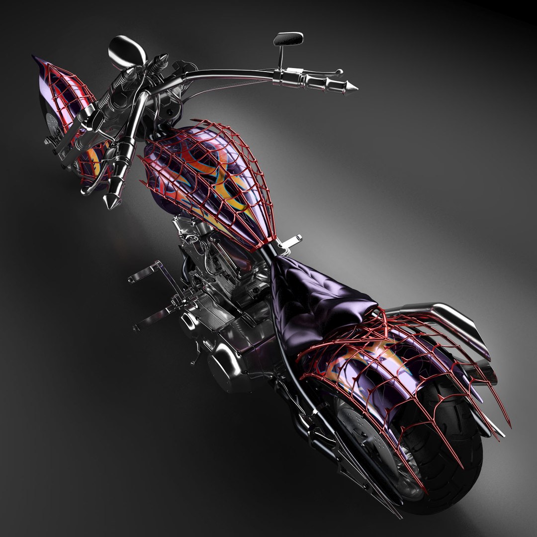 Chopper Bike 3d Model