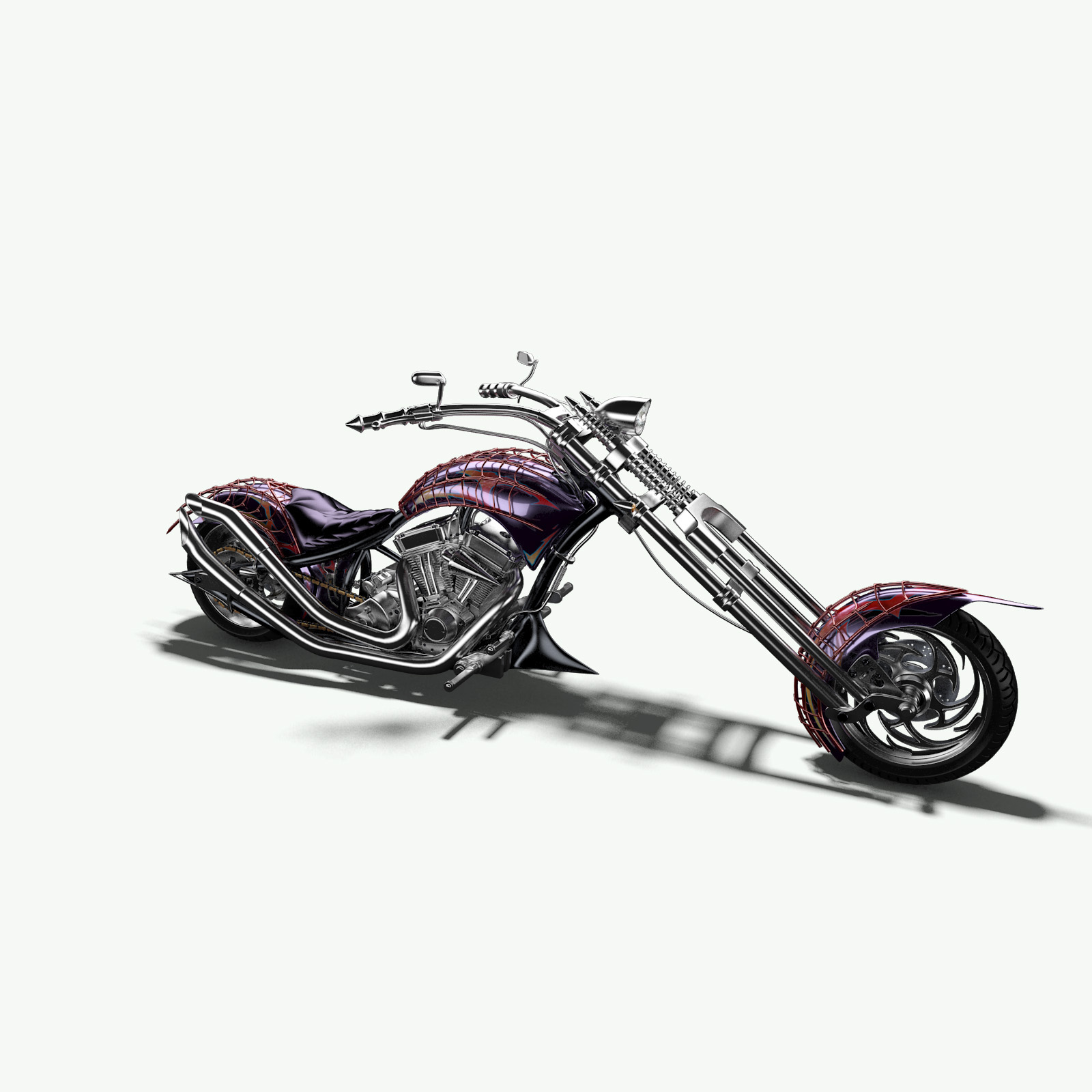 chopper bike 3d model