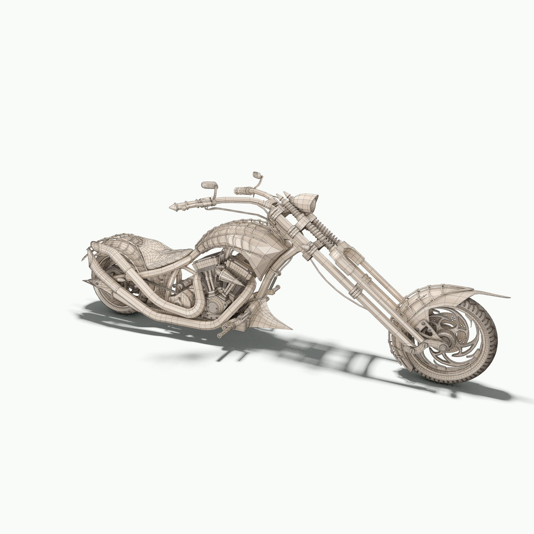 Chopper Bike 3d Model
