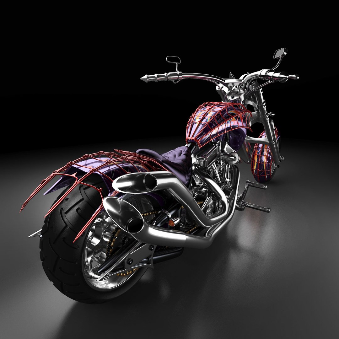 Chopper Bike 3d Model