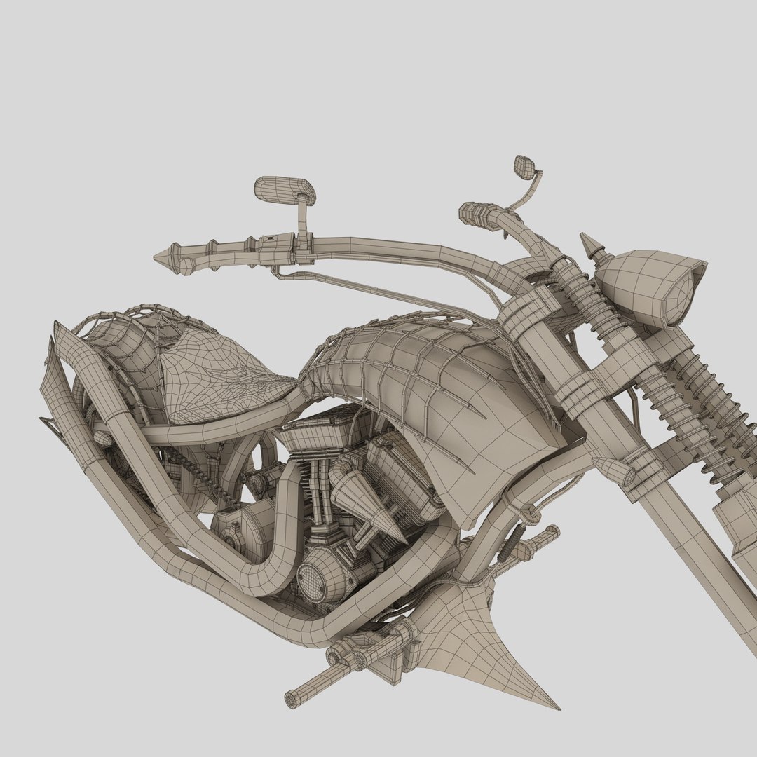 Chopper Bike 3d Model