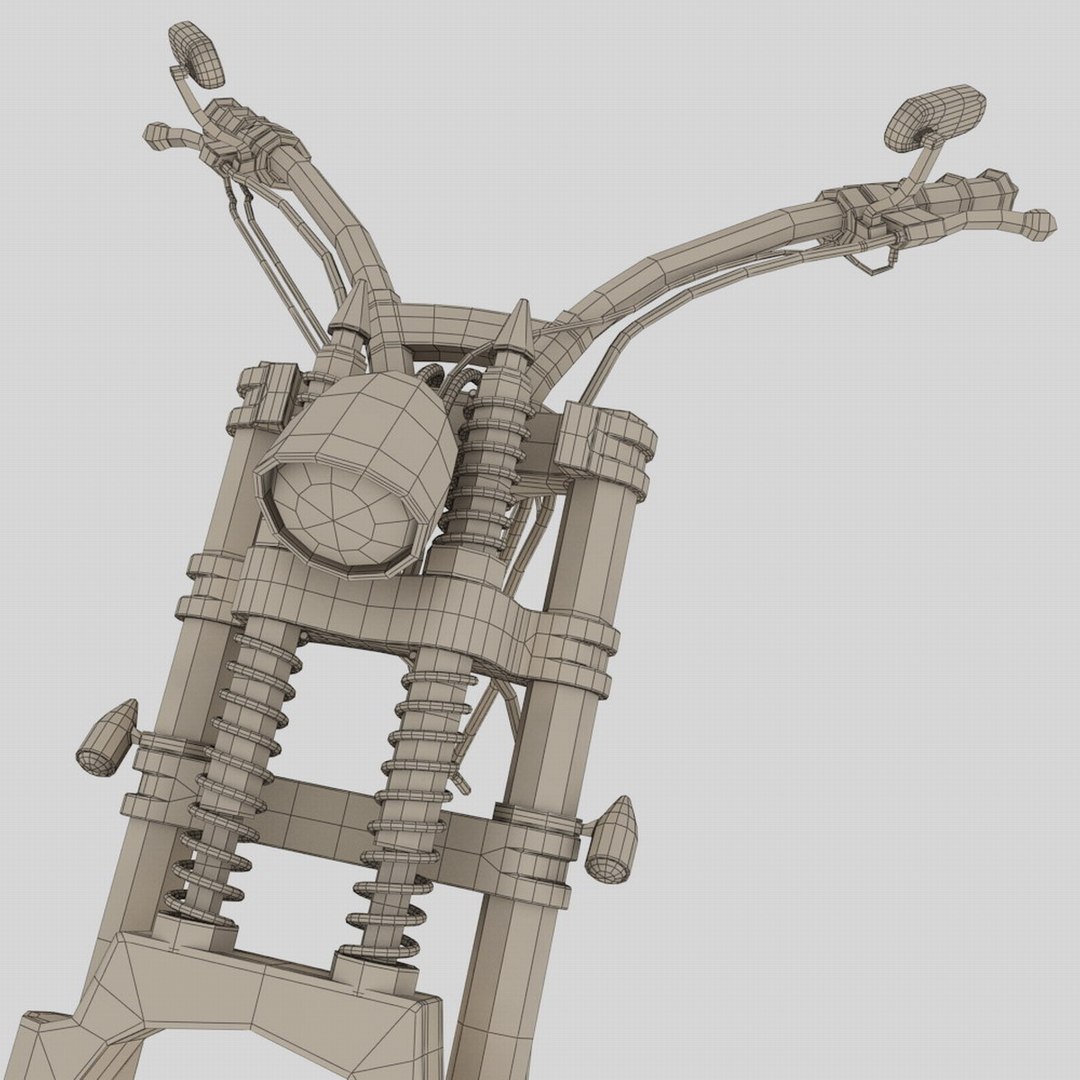 Chopper Bike 3d Model