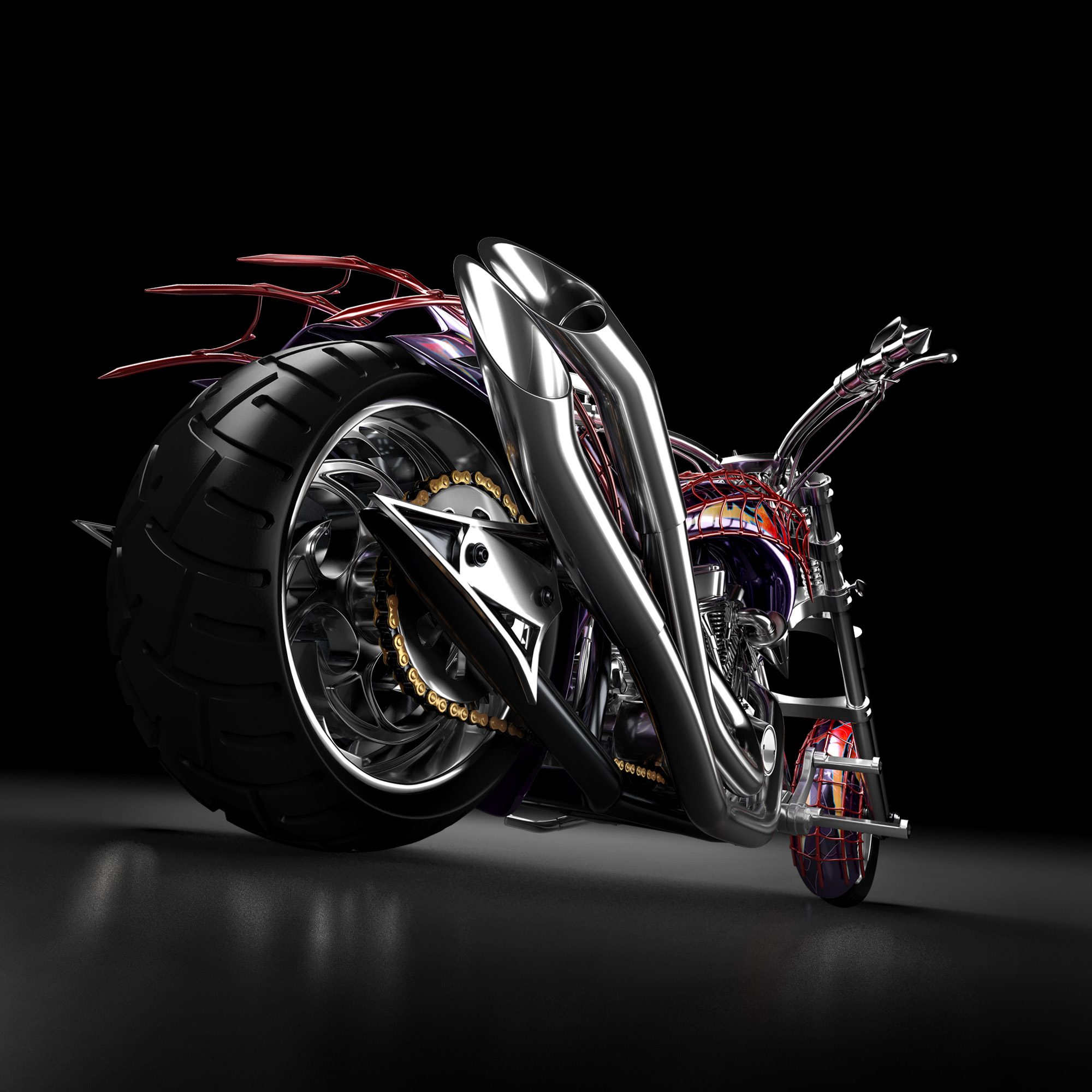 chopper bike 3d model