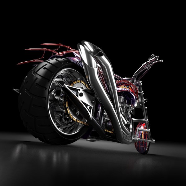 chopper bike 3d model