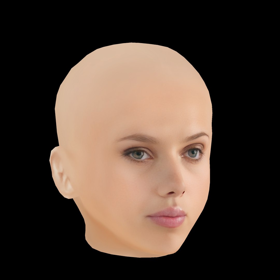 3D Scarlett Johansson Head - Low Poly Head For Game - No Hair - TurboSquid 2199742