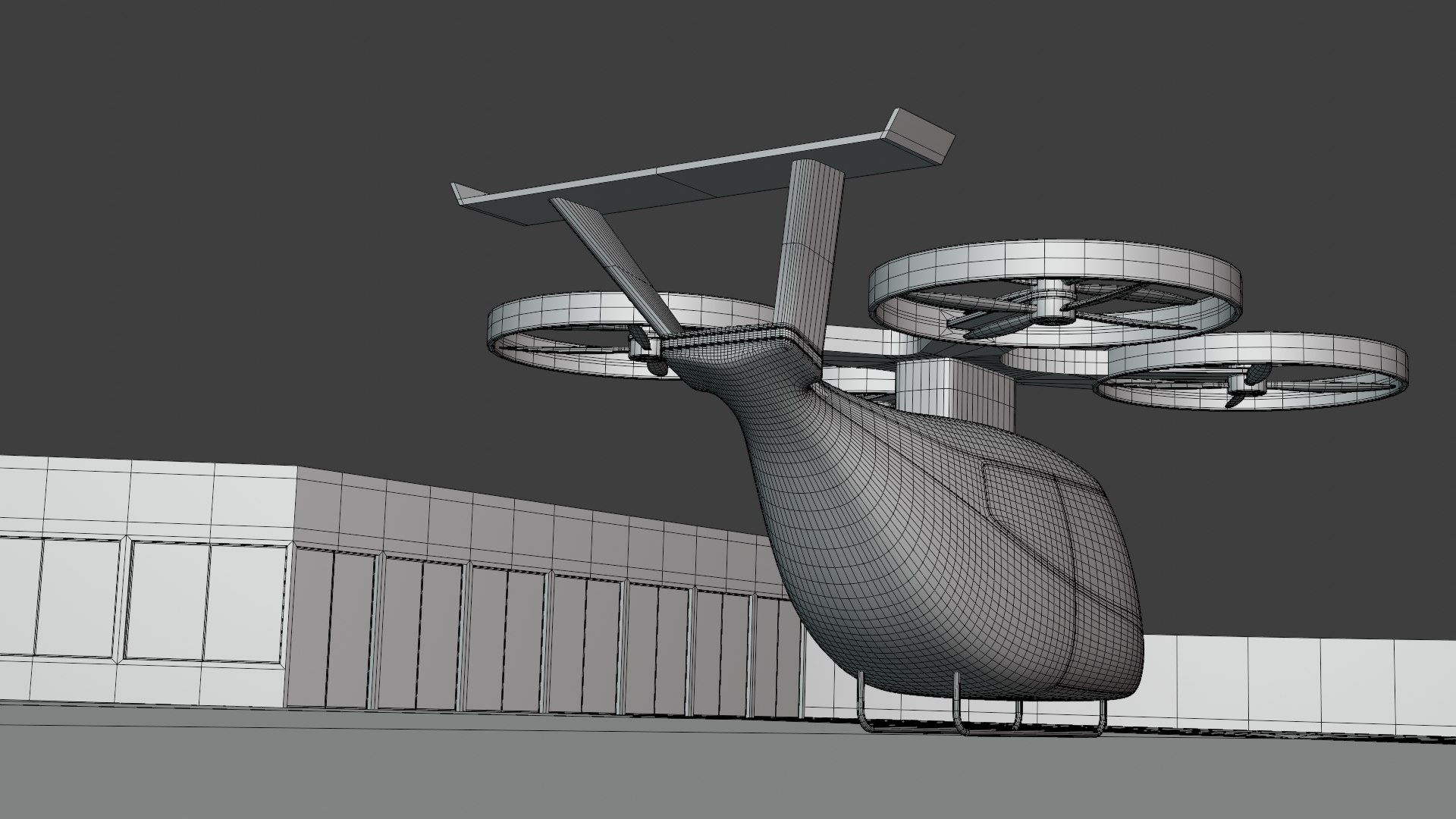 Futuristic Droneport II 3D - TurboSquid 2213387