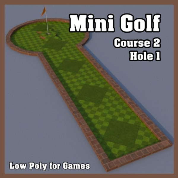 3d model mini golf hole