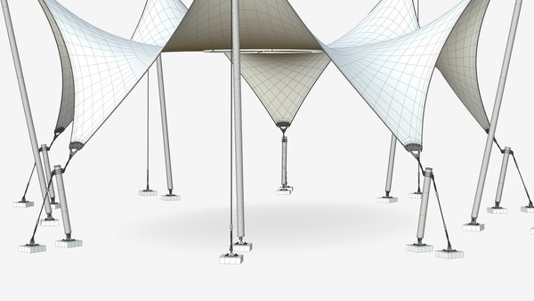 3D Tensile Membrane Structure Mesh - TurboSquid 1897373