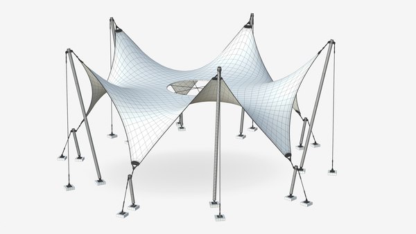 3D Tensile Membrane Structure Mesh - TurboSquid 1897373