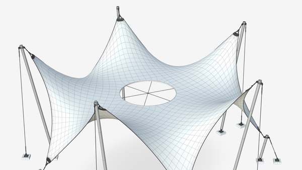 3D Tensile Membrane Structure Mesh - TurboSquid 1897373