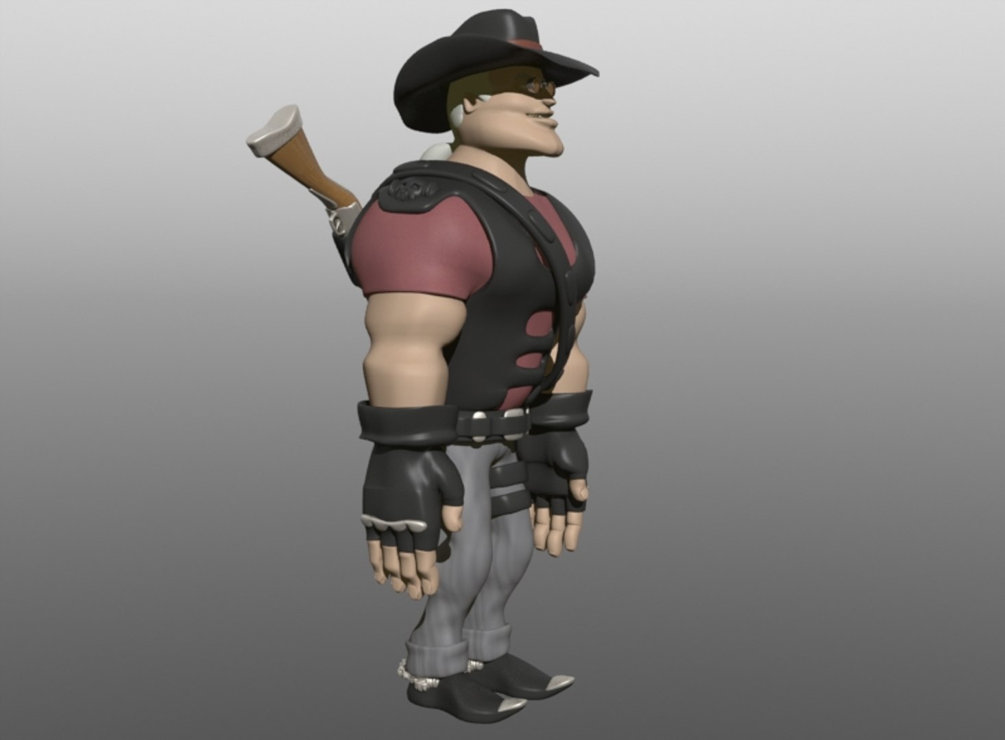 obj cowboy character
