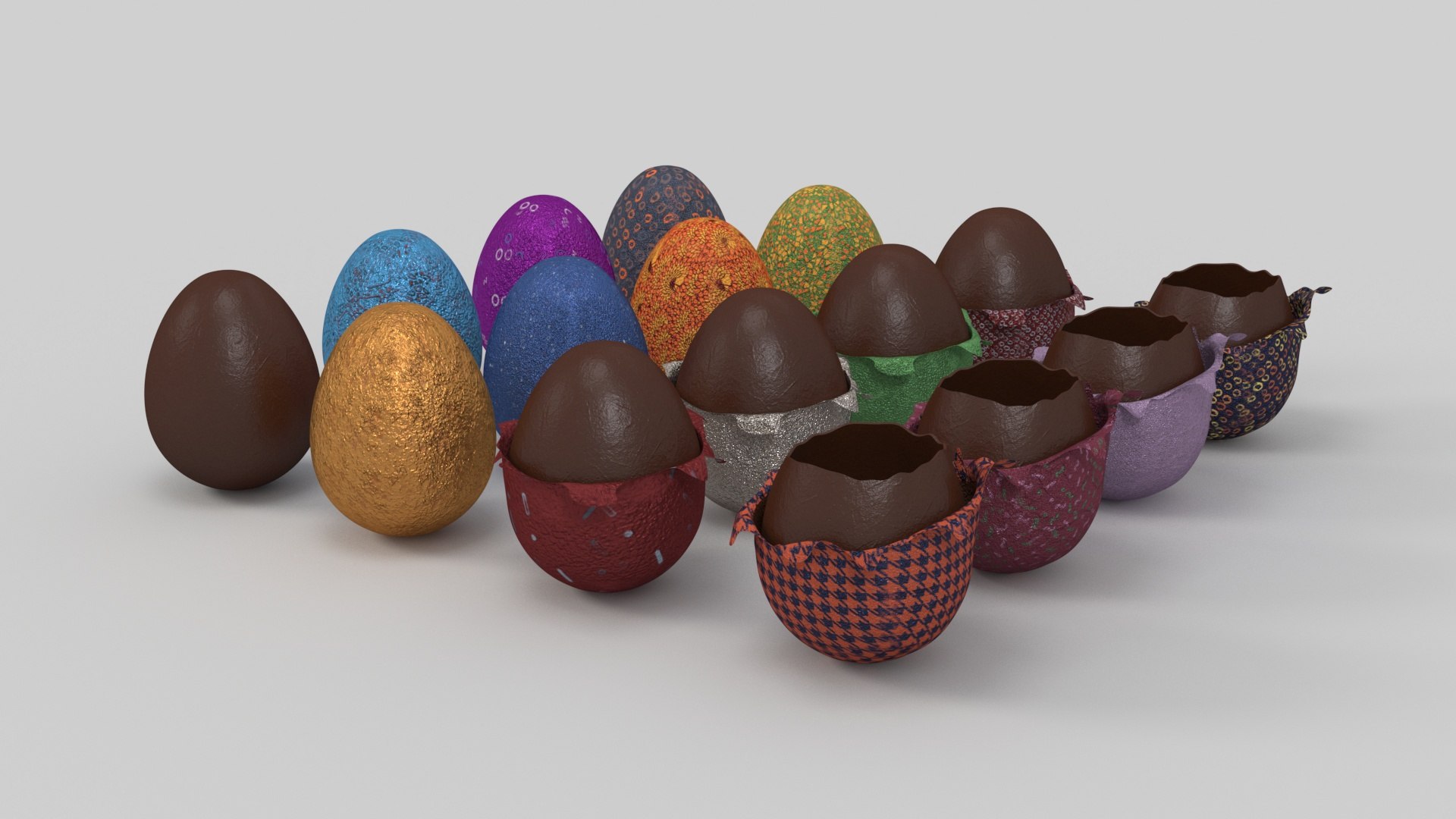 3D Easter Eggs Set A Colorful Array For Festive Projects Model - TurboSquid 2175109