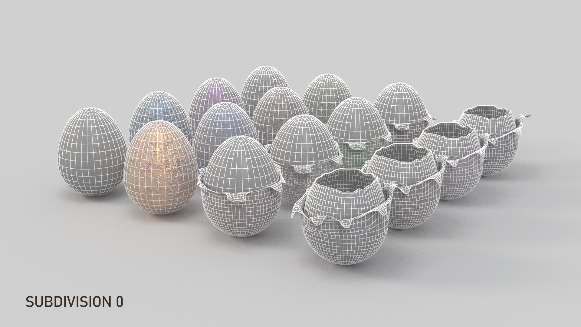 3D Easter Eggs Set A Colorful Array For Festive Projects Model ...