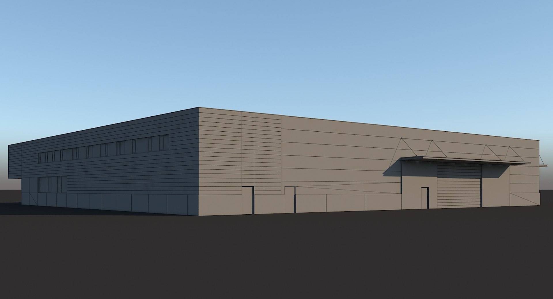 Realistic industrial building 3D - TurboSquid 1395759