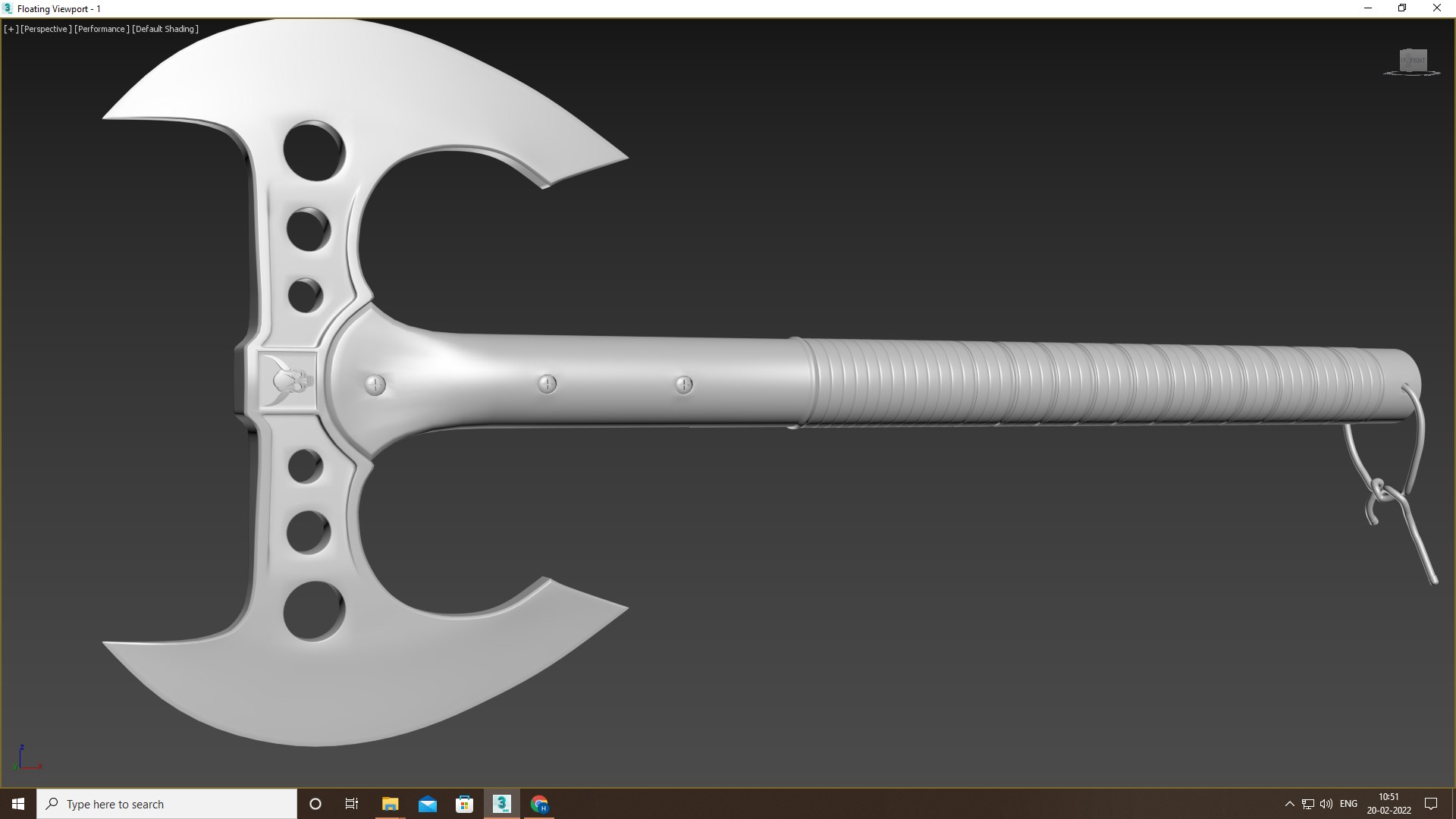 3D M48 Double Blade Axe Model - TurboSquid 1857317