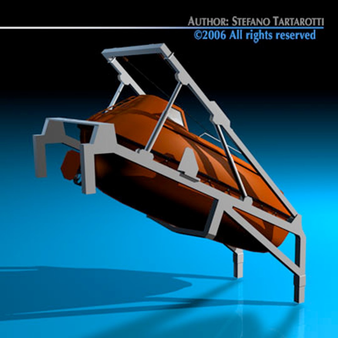 Life Boat Fall Ramp C4d
