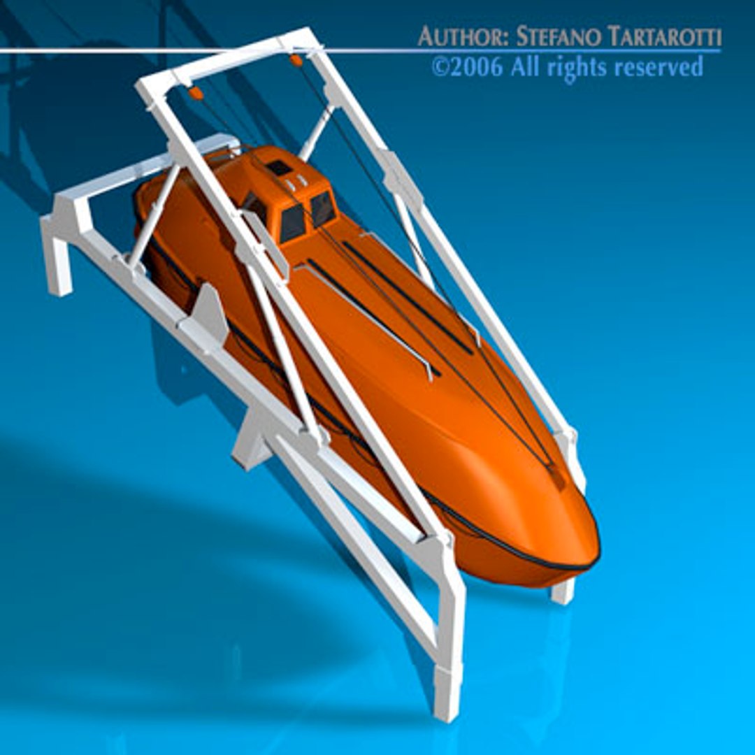 Life Boat Fall Ramp C4d