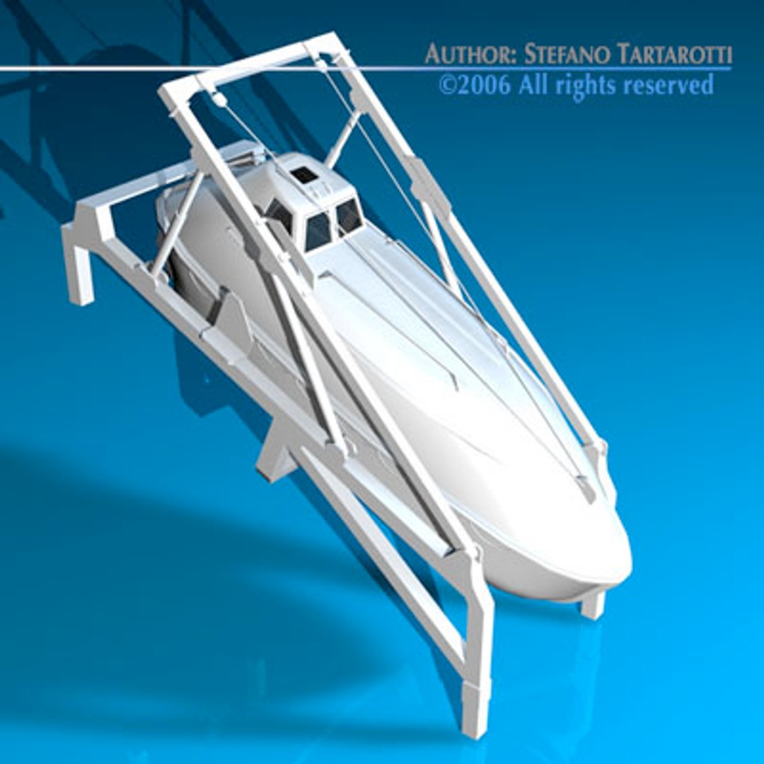 Life Boat Fall Ramp C4d