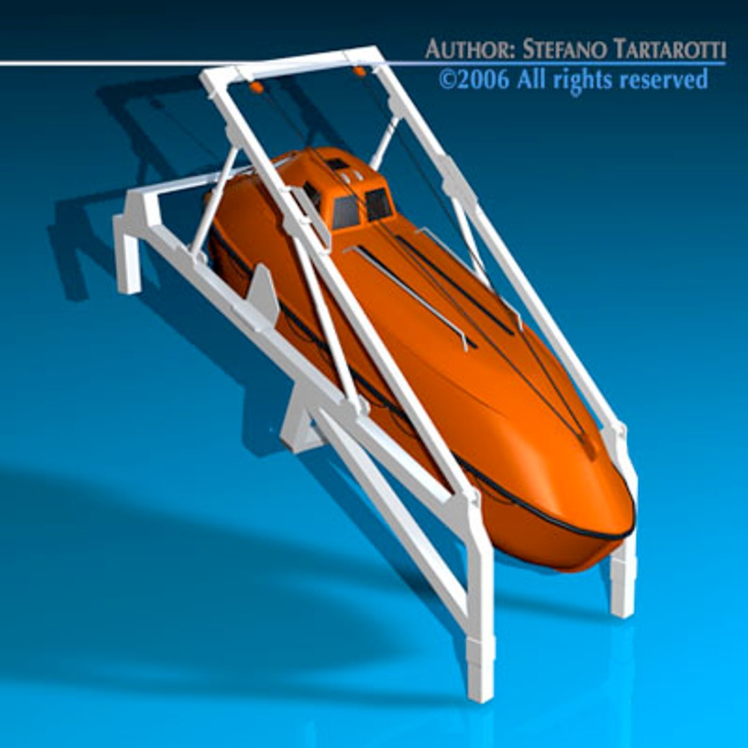 Life Boat Fall Ramp C4d