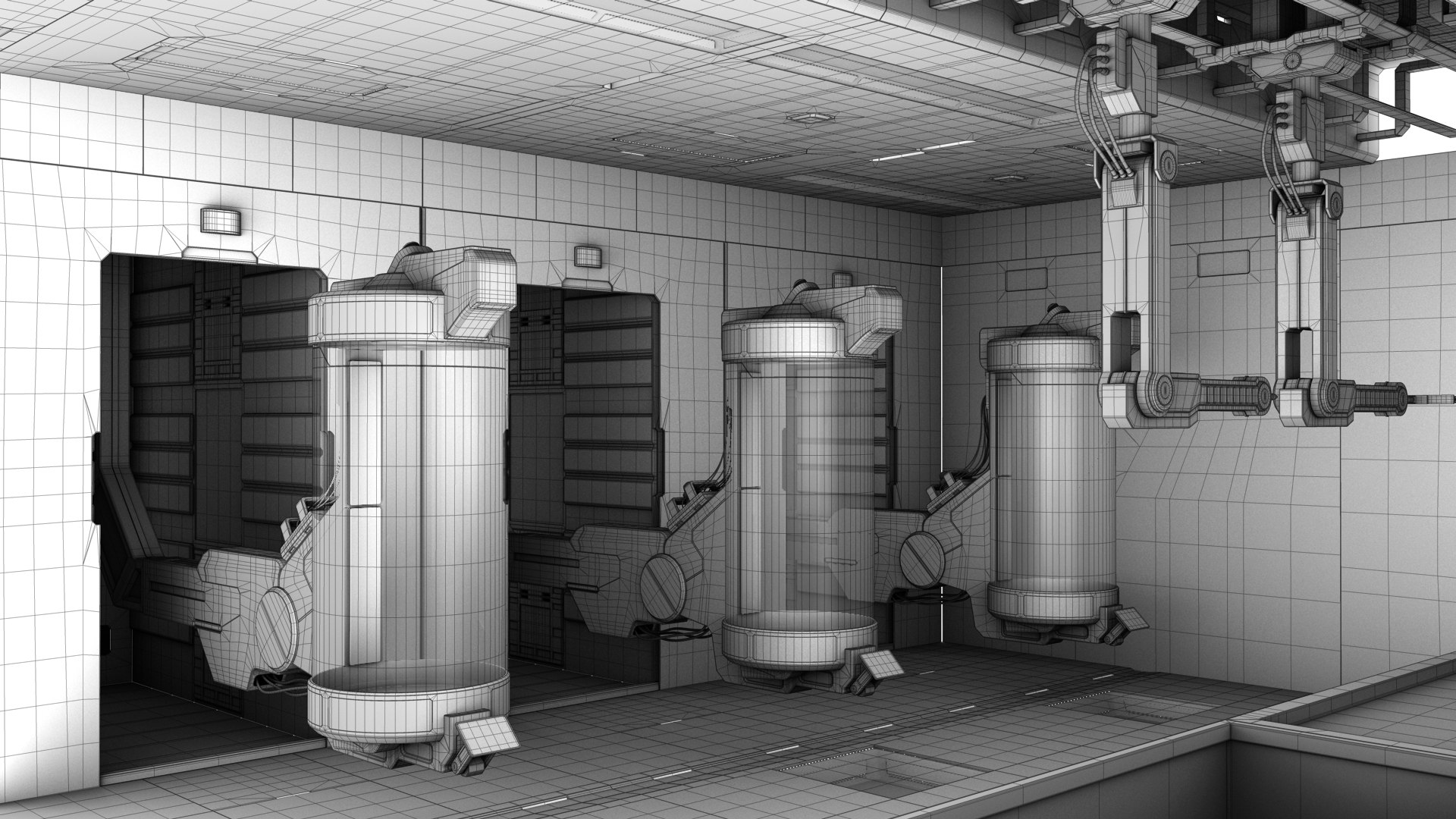 Sci Fi Lab Interior 3d Obj