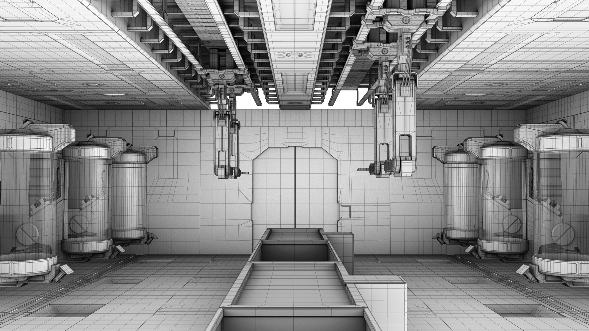 Sci Fi Lab Interior 3d Obj