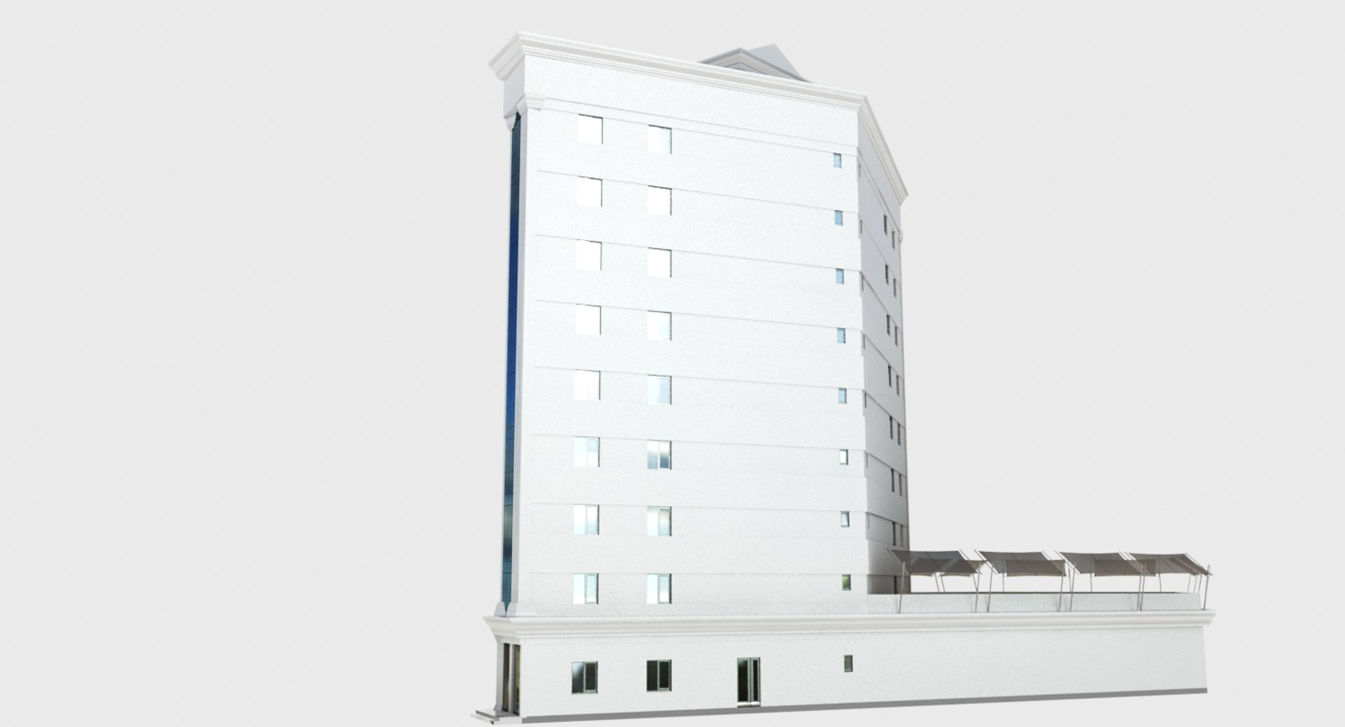 3D Realistic Modern Building 10 - TurboSquid 1383069