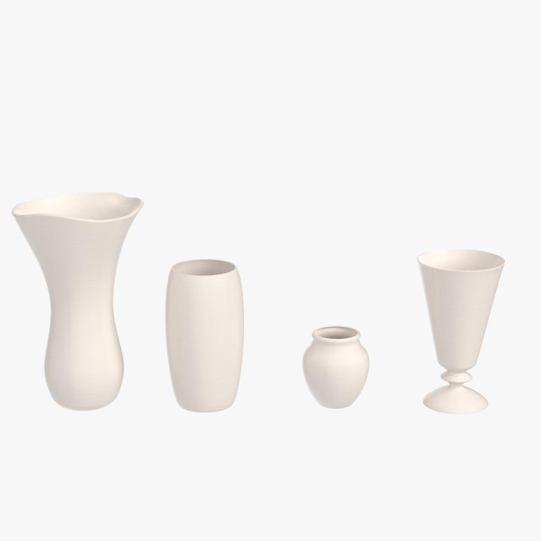 3d Model 4 Vases Set