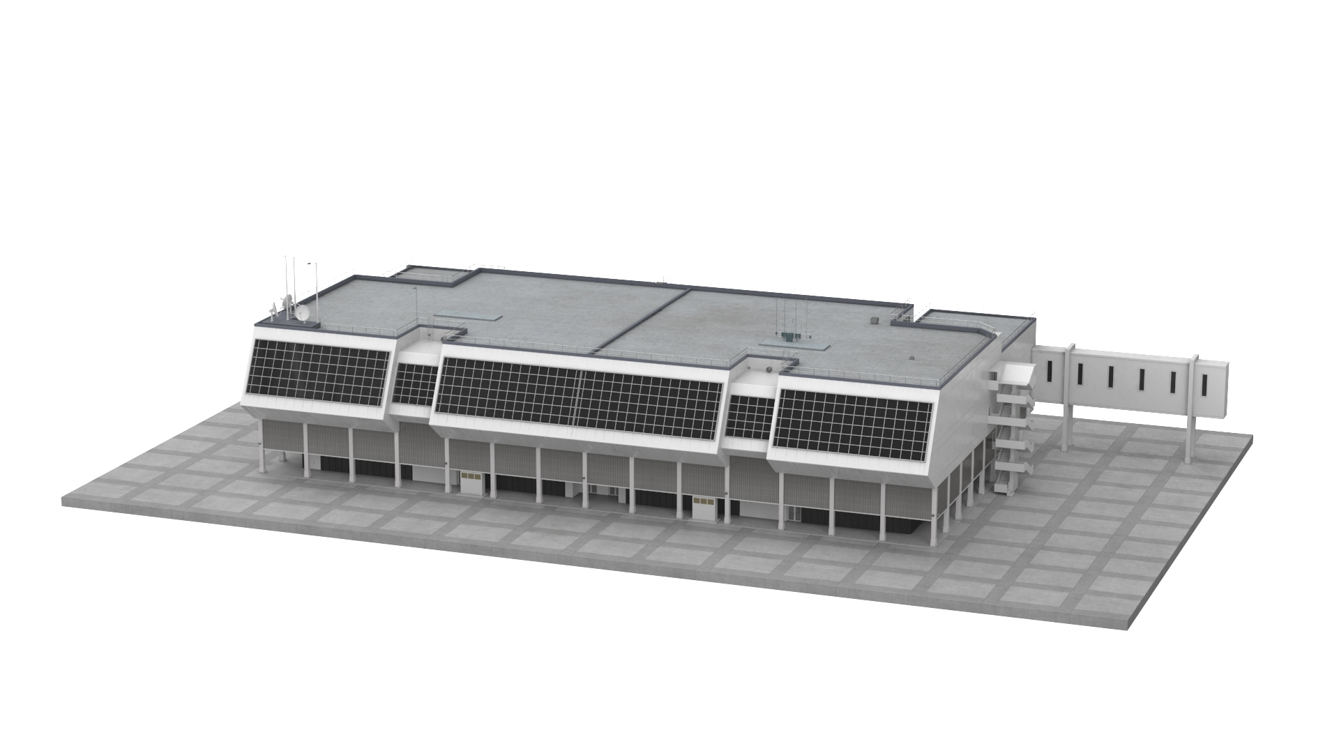 NASA Launch Control Center Building 3D - TurboSquid 2236679