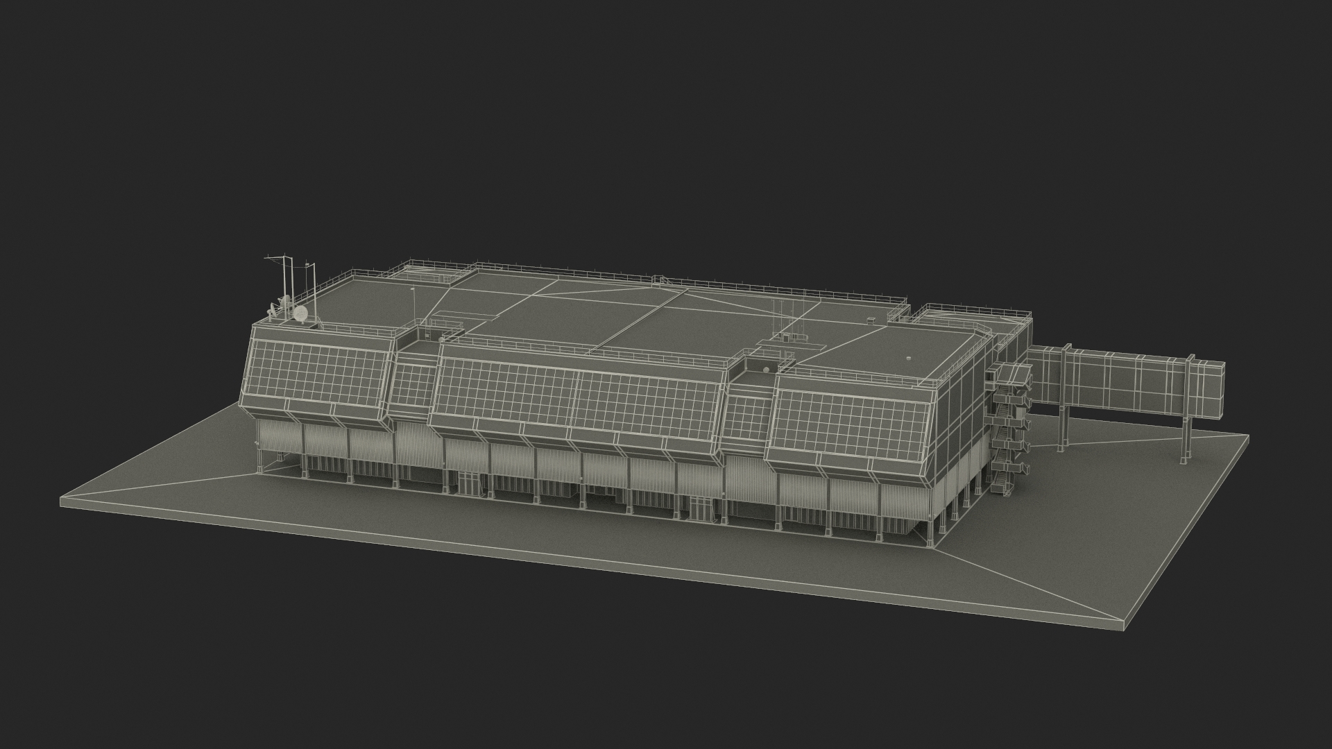 NASA Launch Control Center Building 3D - TurboSquid 2236679