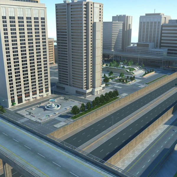 city big cityscape highways max