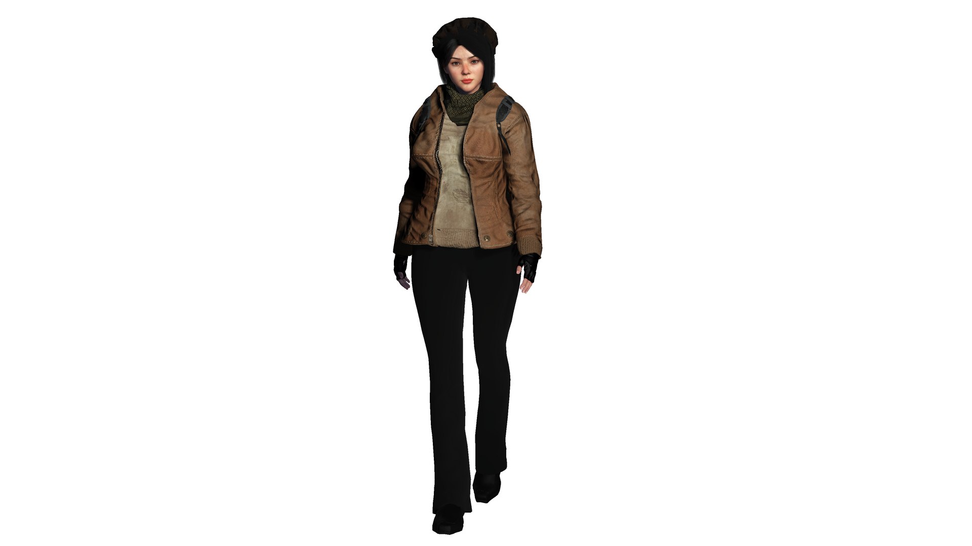 3D HYPER REALISTIC HUMAN RIG-KOREAN ASIAN GIRL - SURVIVAL OUTFIT 3D ...