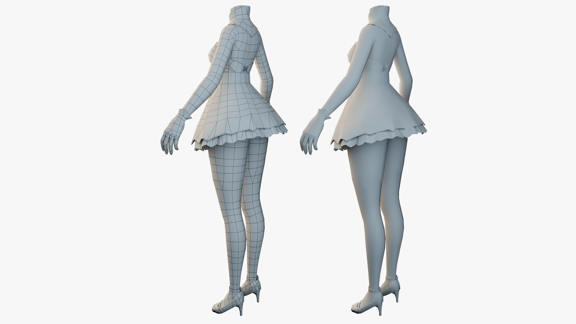 Formal Dress Base Mesh 3D - TurboSquid 2154077