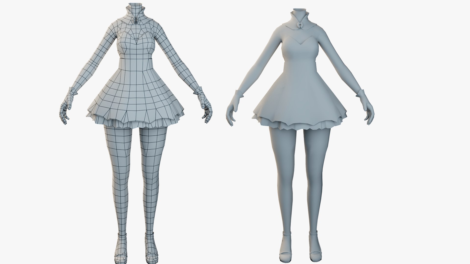 Formal Dress Base Mesh 3D - TurboSquid 2154077