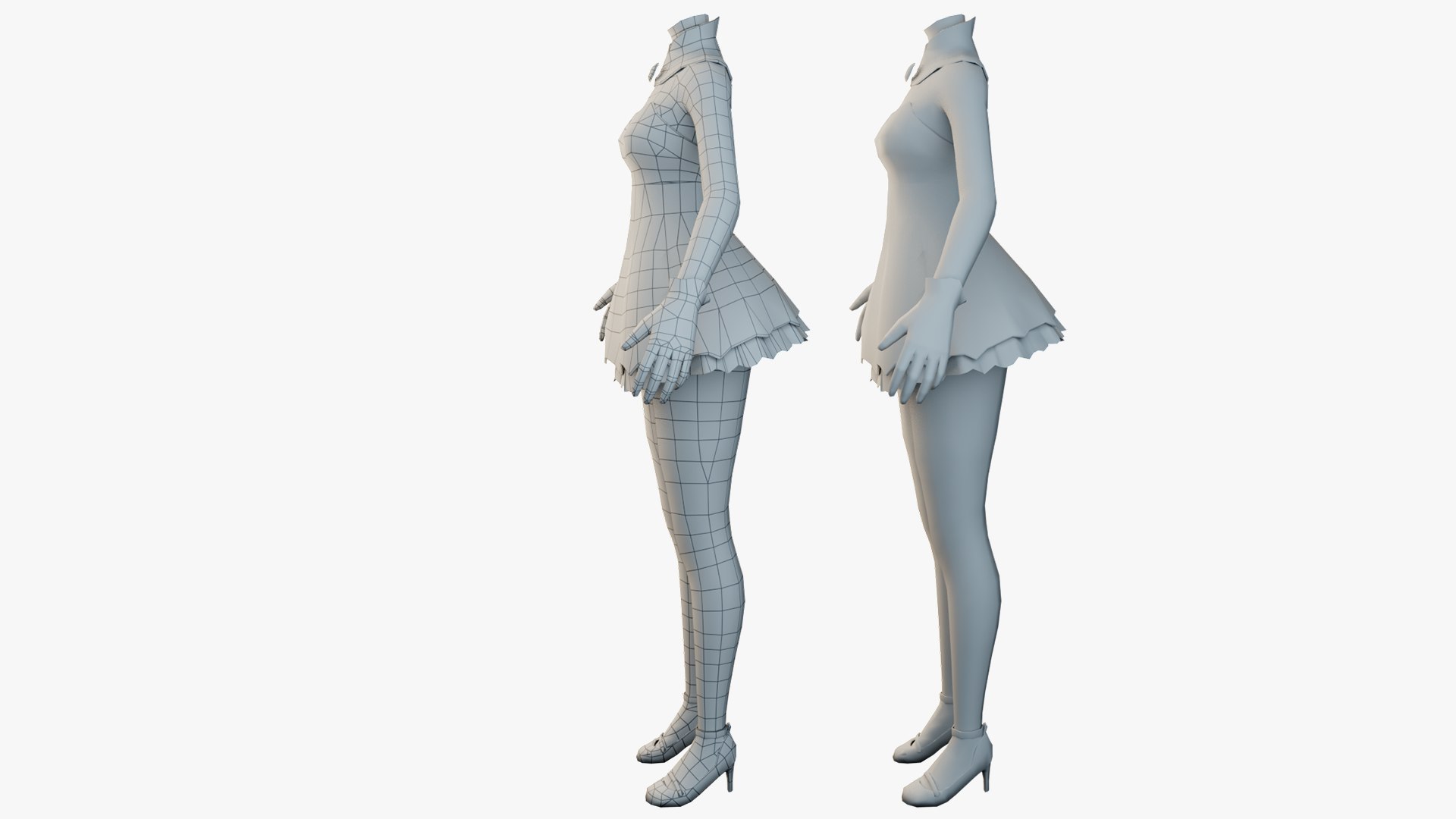 Formal Dress Base Mesh 3D - TurboSquid 2154077