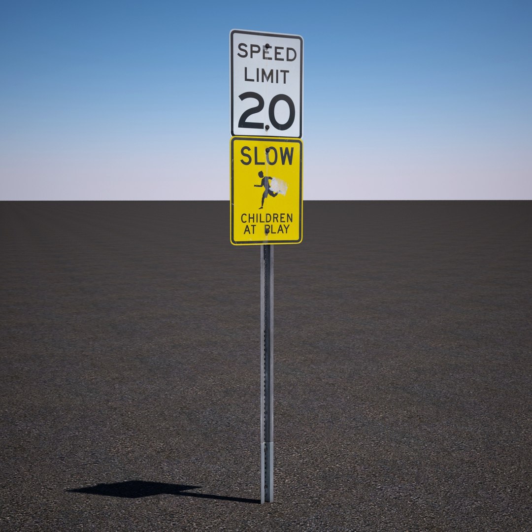 Speed Limit Sign 3d Model