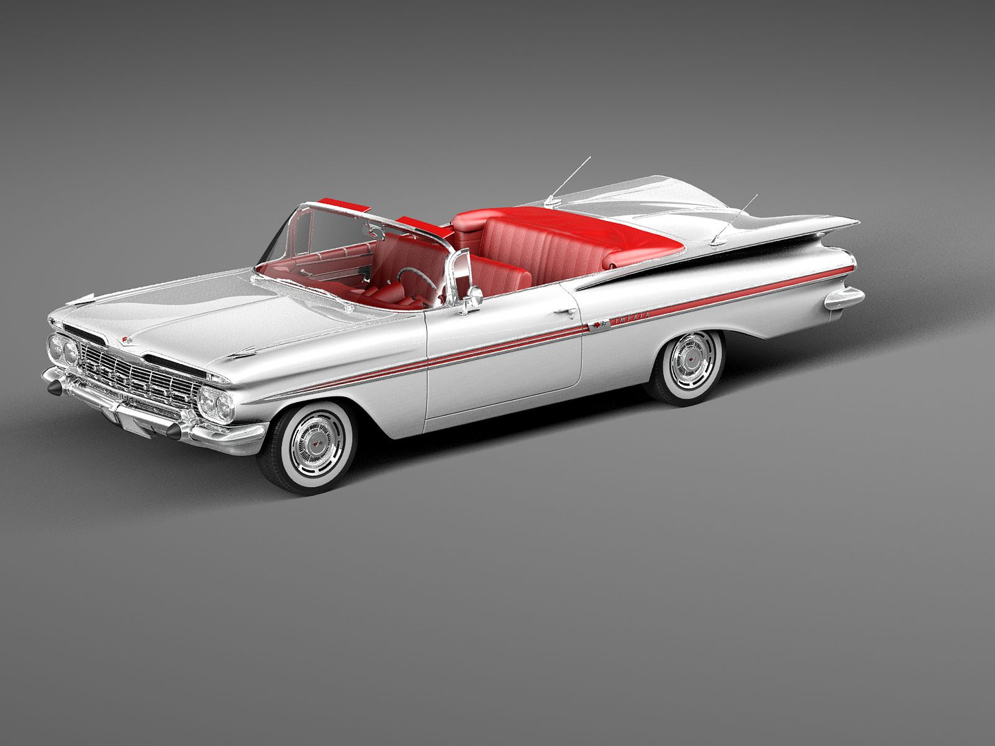 Chevrolet Impala Convertible 1959 3d Model