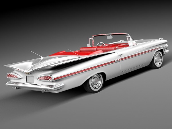 chevrolet impala convertible 1959 3d model