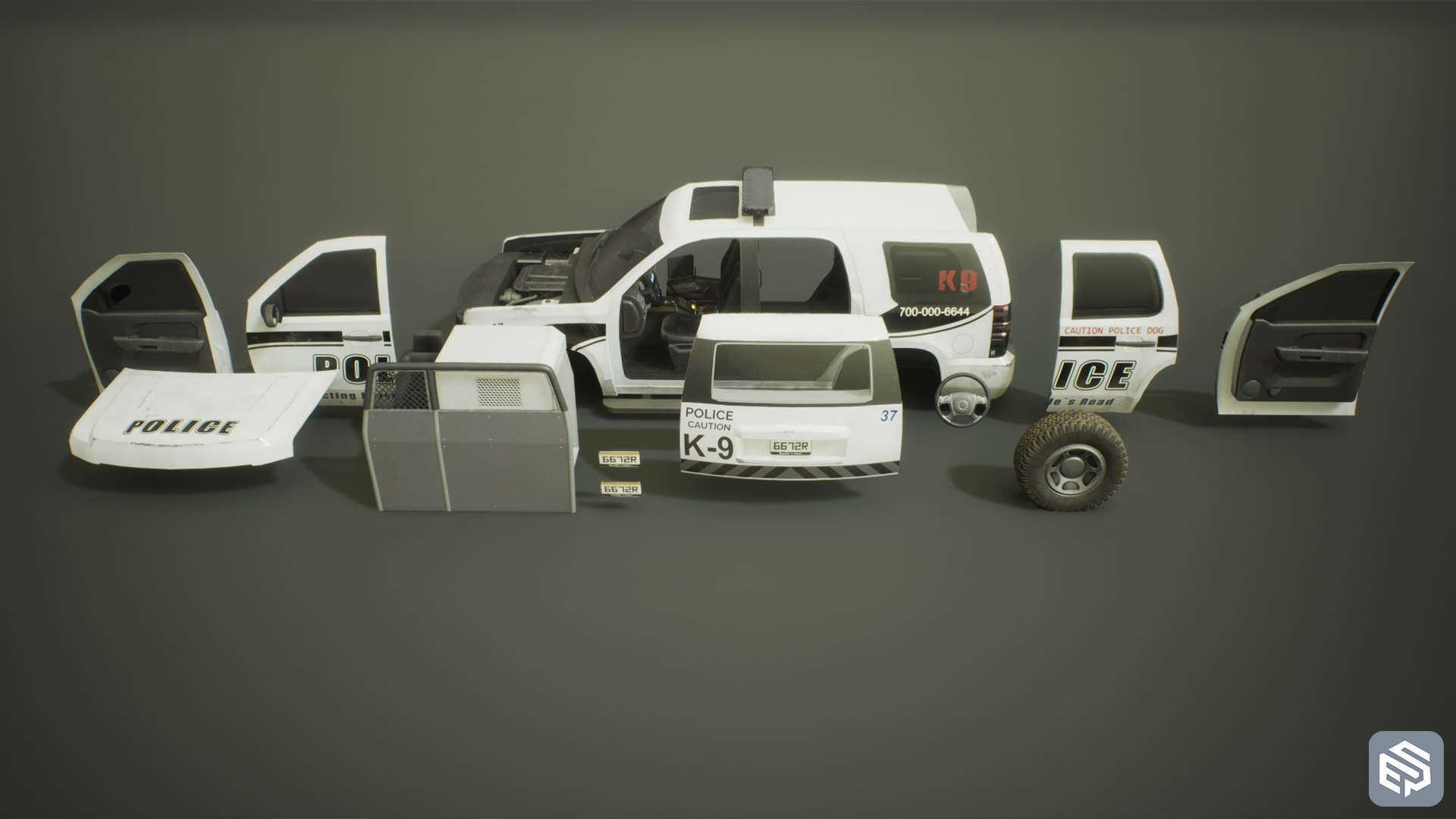 Police Vehicle Modular Model - TurboSquid 2077828