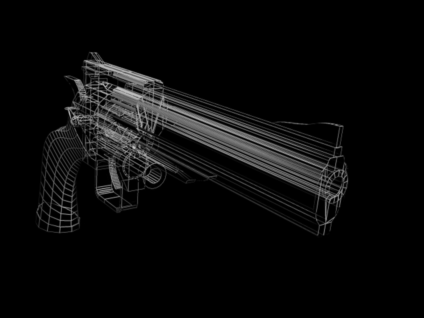 3d Model Revolver Gun