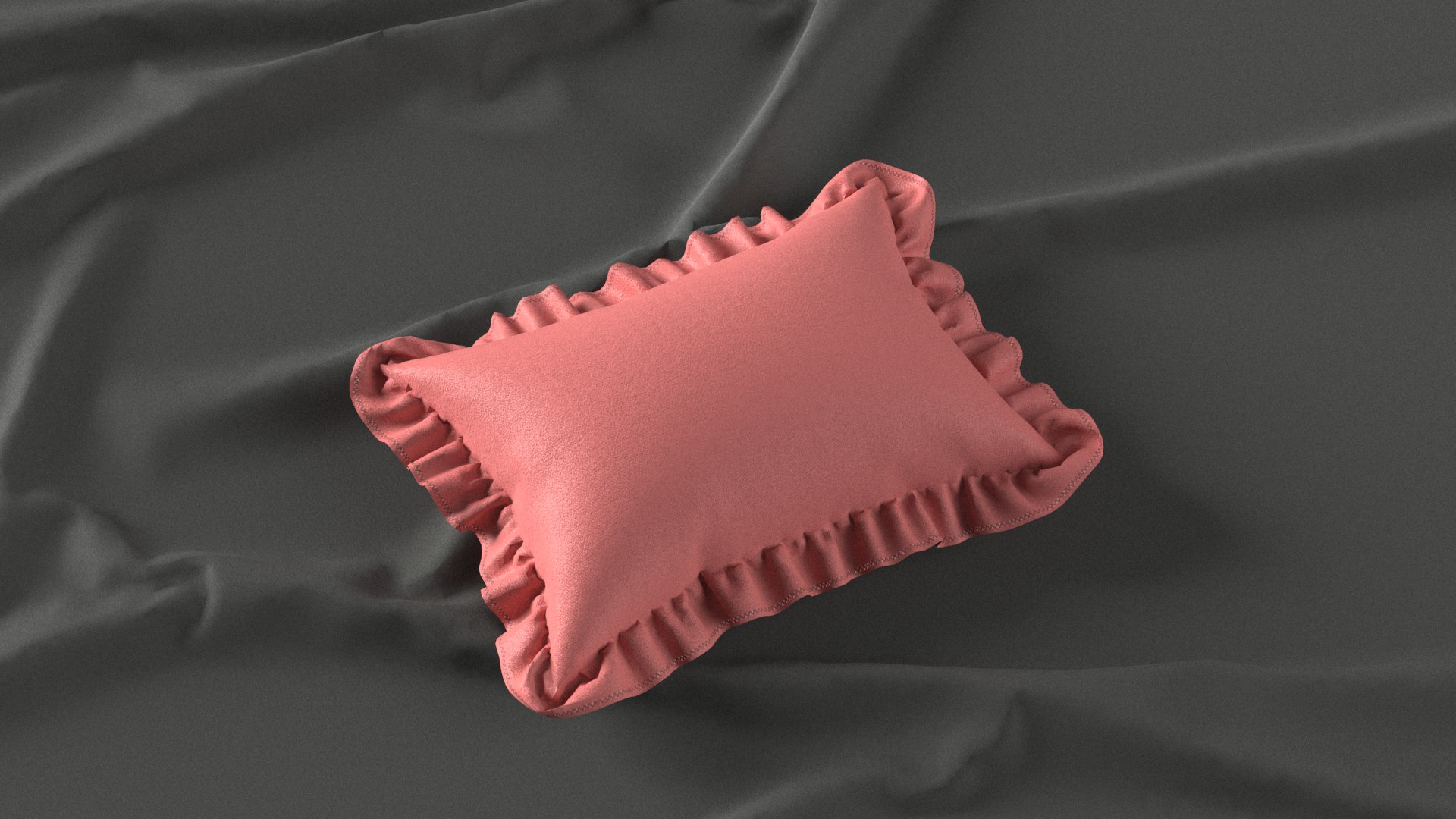 3D Pillow Ruffled - TurboSquid 1945478