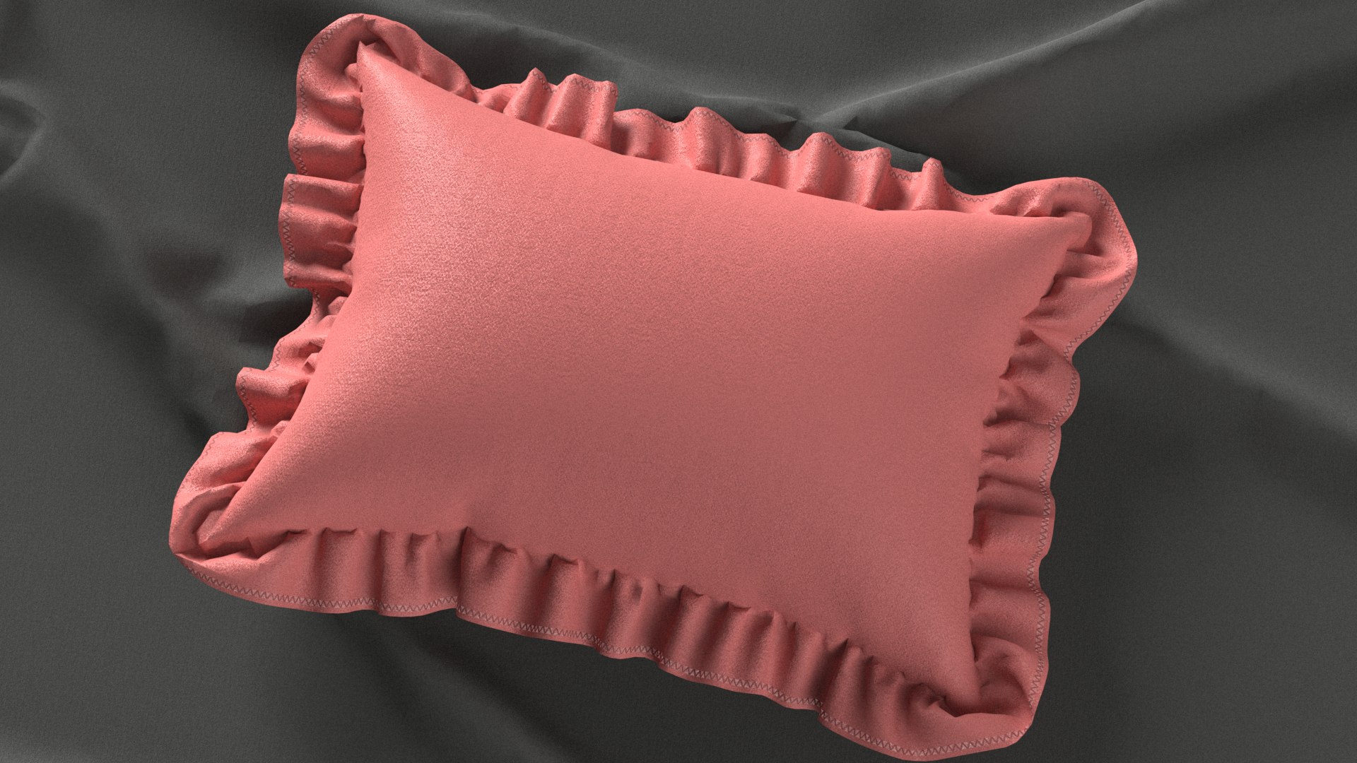 3D Pillow Ruffled - TurboSquid 1945478