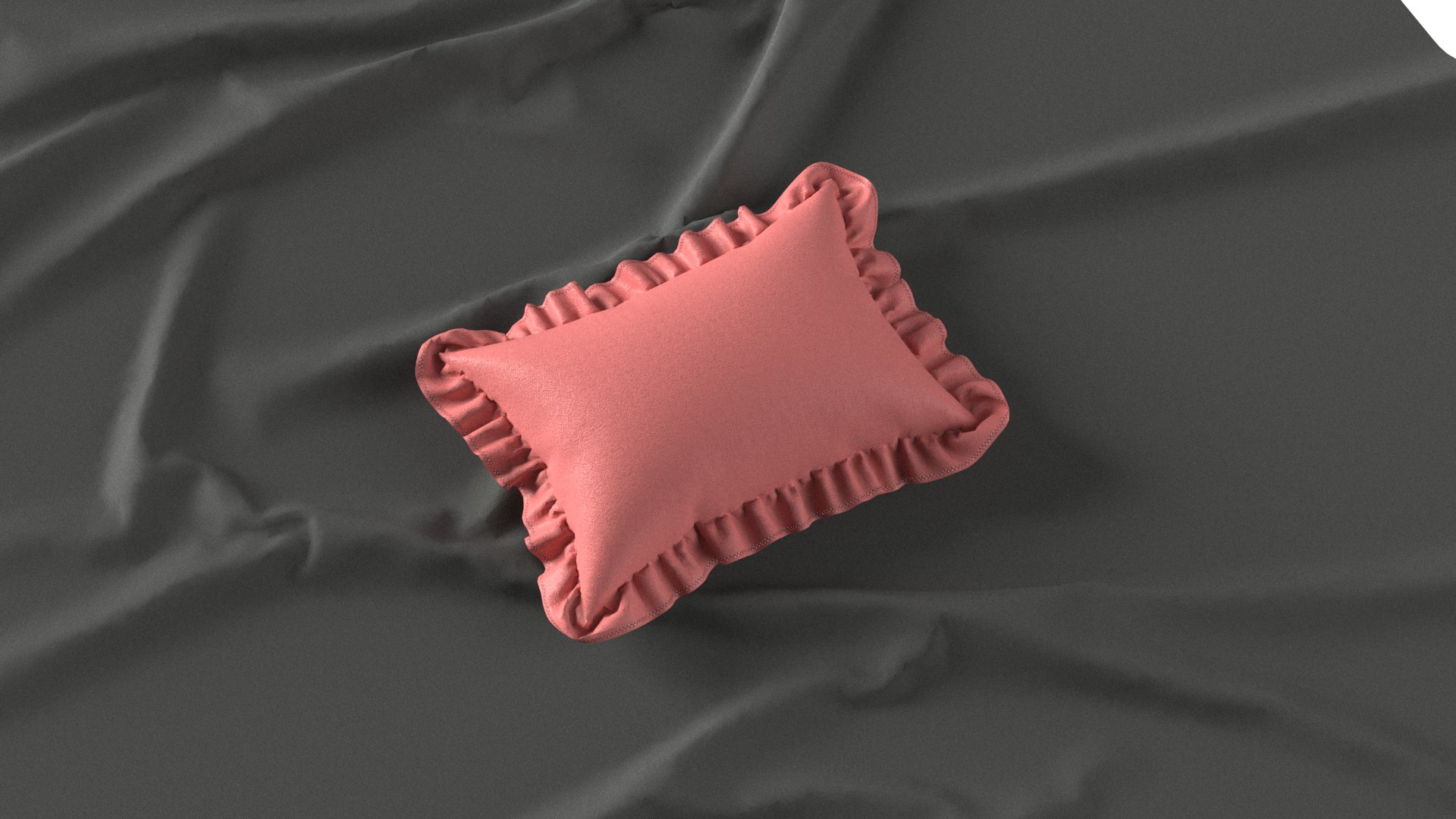 3D Pillow Ruffled - TurboSquid 1945478