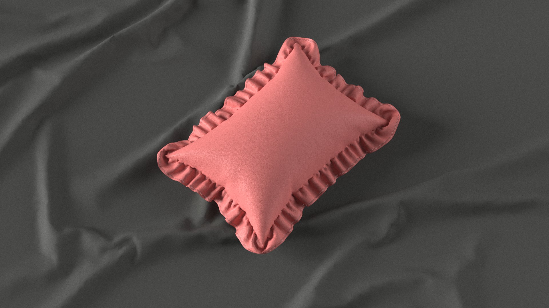 3D Pillow Ruffled - TurboSquid 1945478