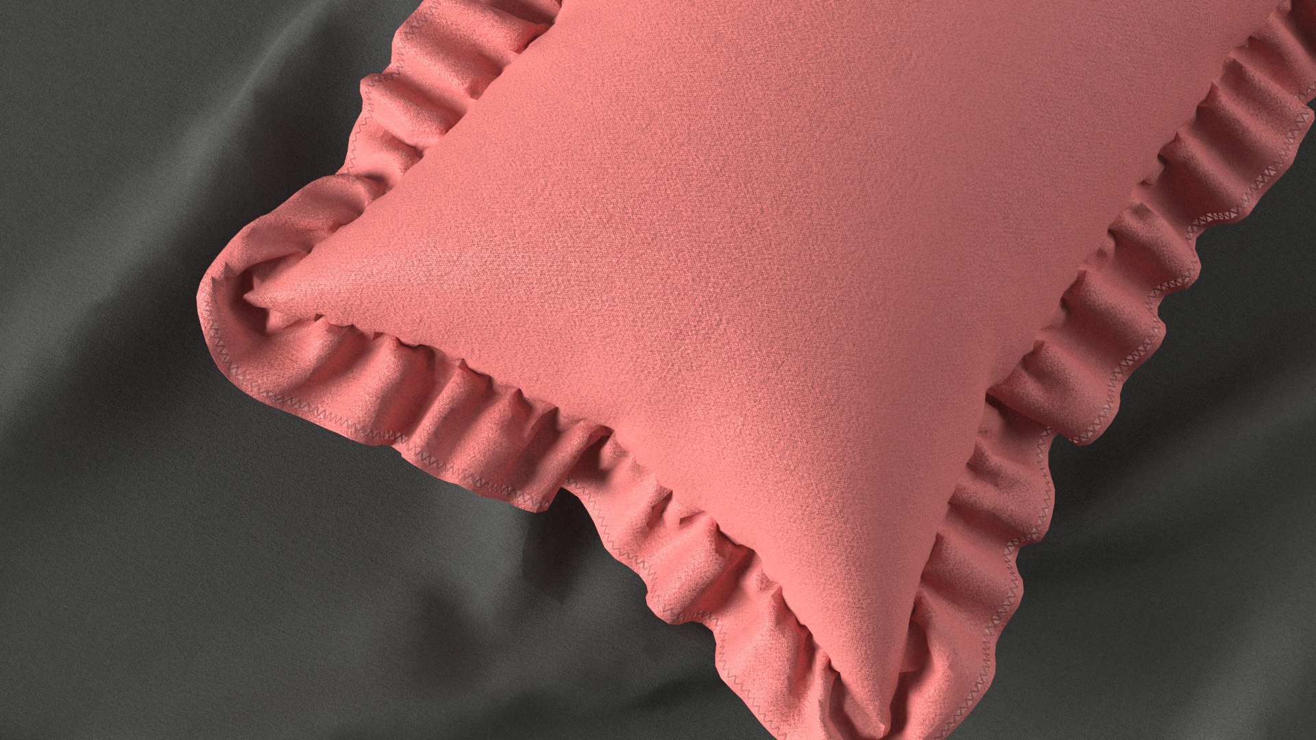 3D Pillow Ruffled - TurboSquid 1945478