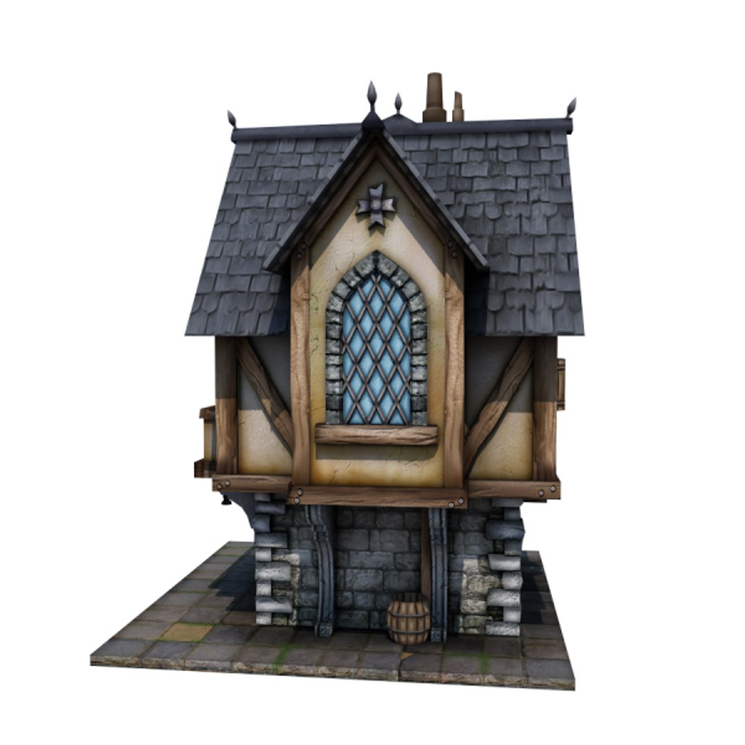 Medieval Merchant S House 3d Obj