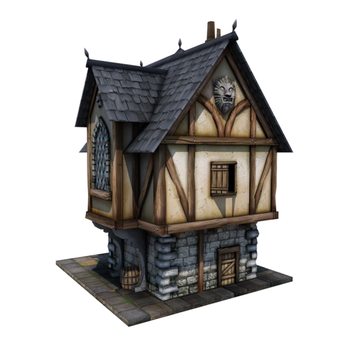 Medieval Merchant S House 3d Obj