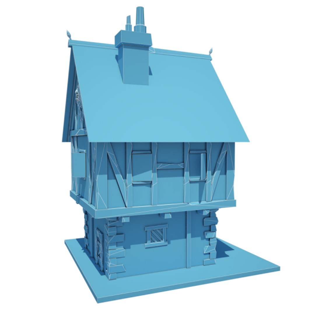 Medieval Merchant S House 3d Obj